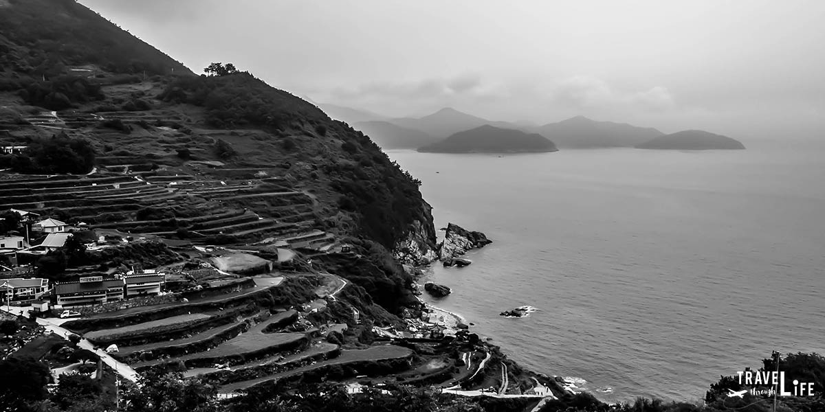 Walking around Gacheon Daraengi Rice Terraces in Namhae, South Korea